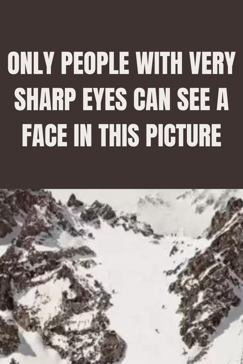 Optical Illusion: Only people with very sharp eyes can see a face in ...